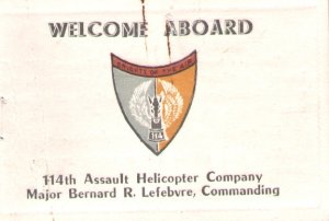 Vietnam Helicopter insignia and artifacts - 114th Assault Helicopter ...