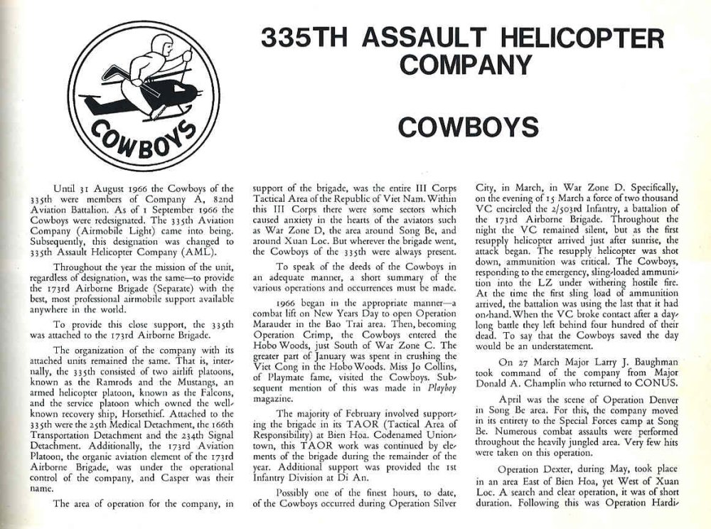 Vietnam Helicopter insignia and artifacts - 335th Assault Helicopter ...